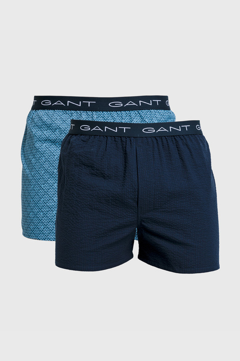 ALSÓNEMŰ GANT 2-PACK BOXER SHORTS LOGO ELASTIC MARINE | GANT HU