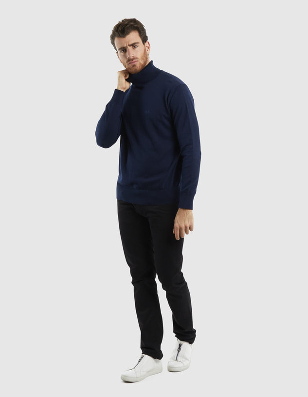 GARBÓ LA MARTINA MAN TRICOT TURTLE NECK GG14 NAVY | VERMONT HU