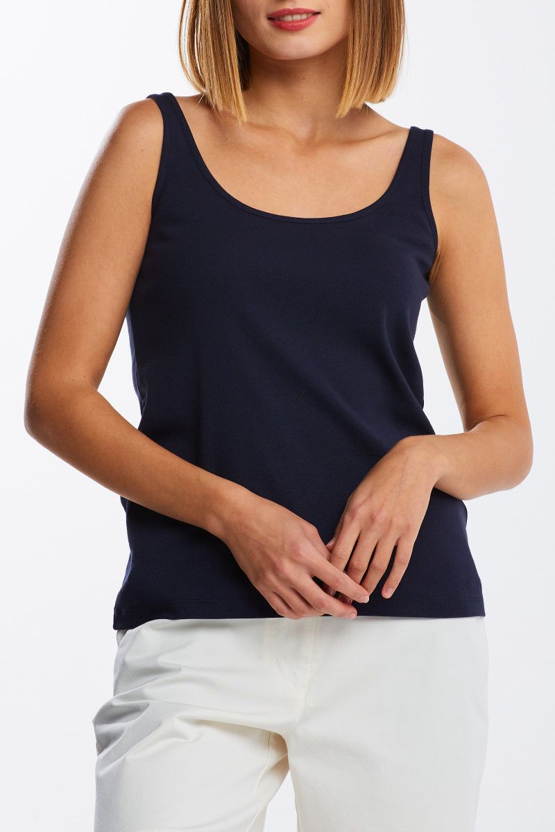 TOP GANT D1. 1X1 RIB TANK TOP EVENING BLUE | GANT CZ