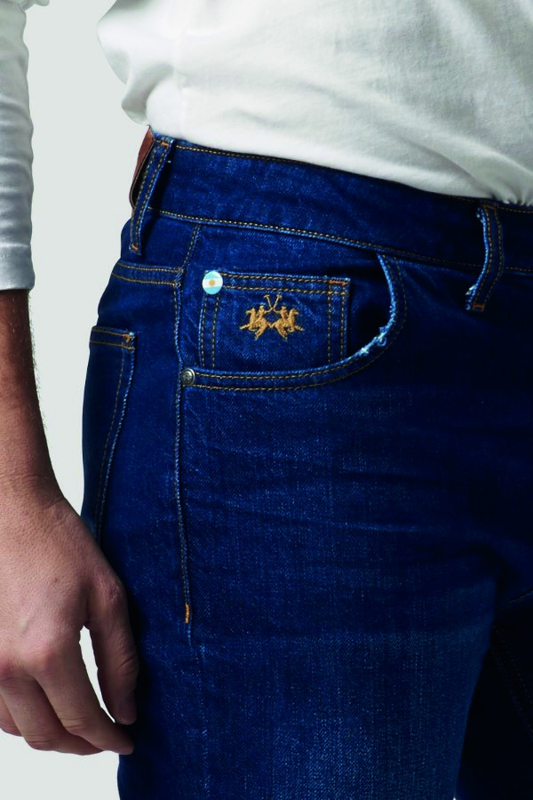 FARMER LA MARTINA MAN TROUSES DENIM REGULAR FIT DARK INDIGO DENIM ...