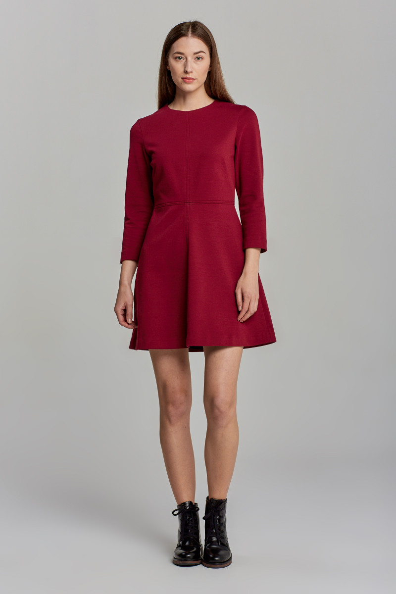 ŠATY GANT D1. TAILORED JERSEY DRESS CABERNET RED | GANT CZ