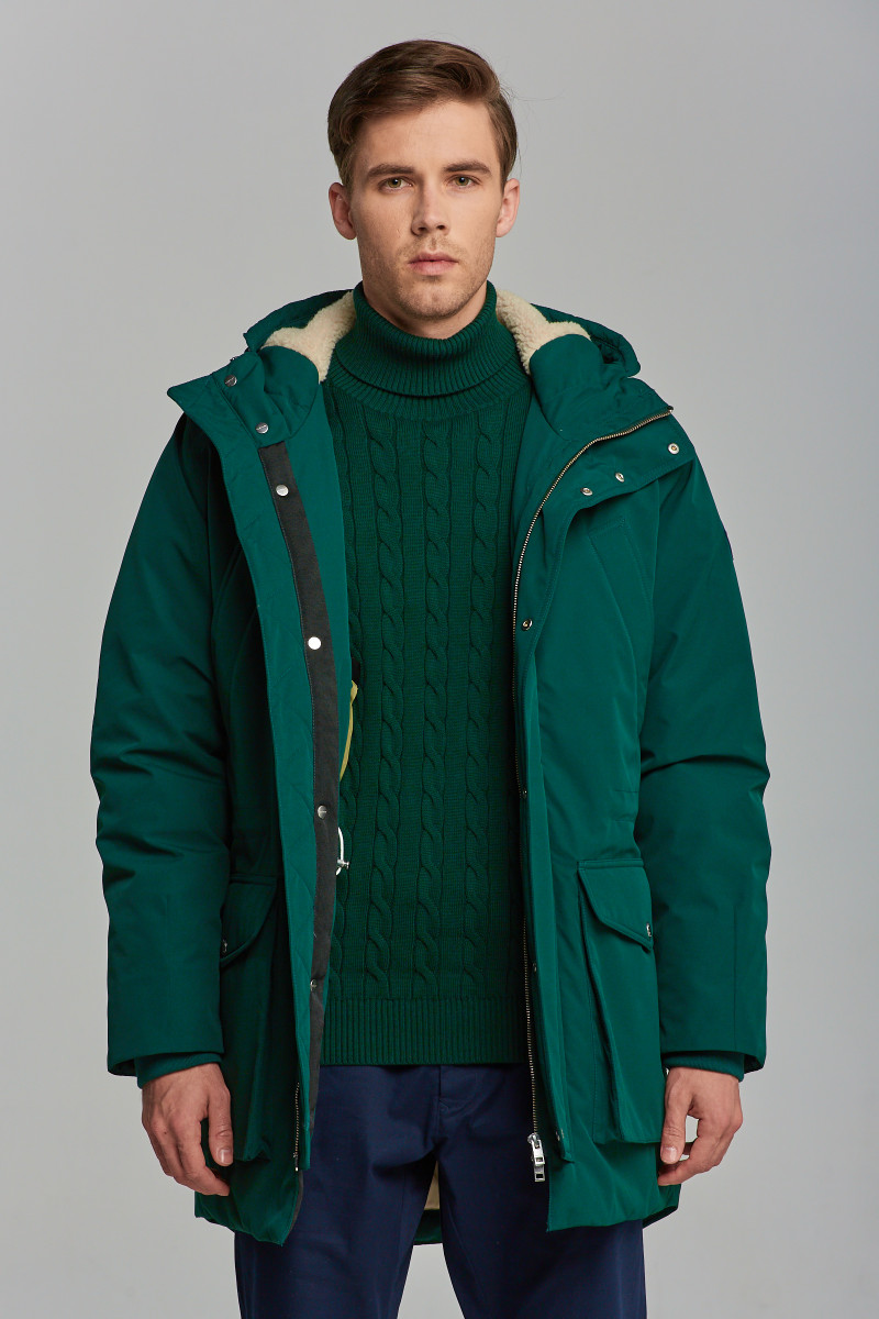 BUNDA GANT D2. EVERYDAY PARKA TARTAN GREEN | GANT SK