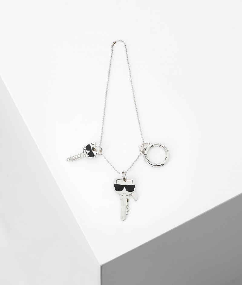 KLÍČENKA KARL LAGERFELD K/IKONIK KEY SET KEYCHAIN NICKEL | VERMONT CZ
