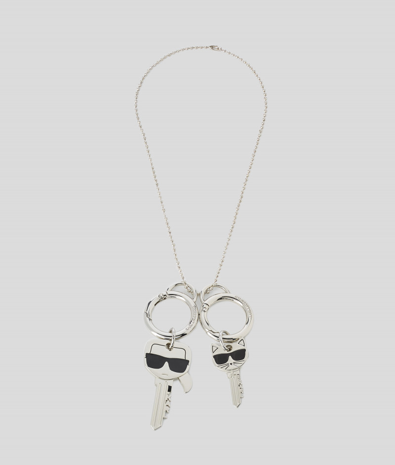 KLÍČENKA KARL LAGERFELD K/IKONIK KEY SET KEYCHAIN NICKEL | VERMONT CZ