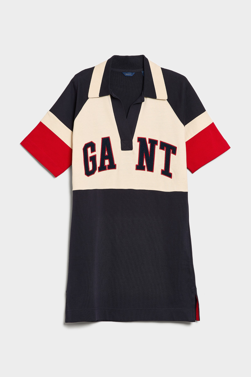 ŠATY GANT D2. RETRO SHIELD RUGGER DRESS EVENING BLUE | GANT SK