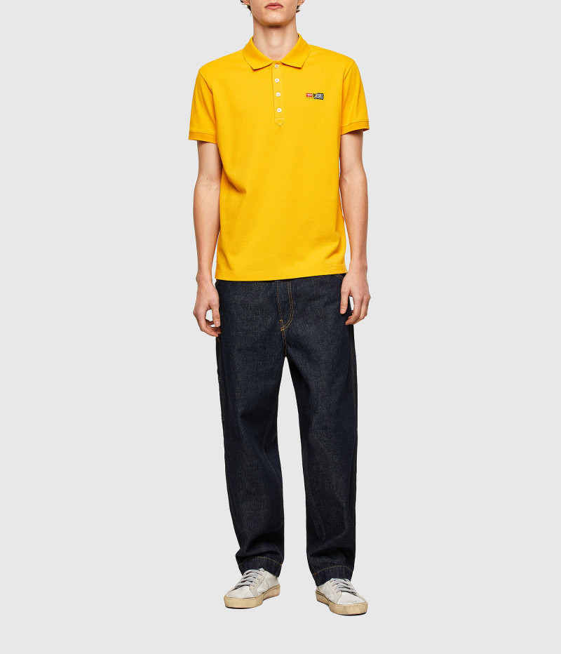 PÓLÓ DIESEL T-WEET-SPLIT POLO SHIRT GOLDEN ROD | VERMONT HU