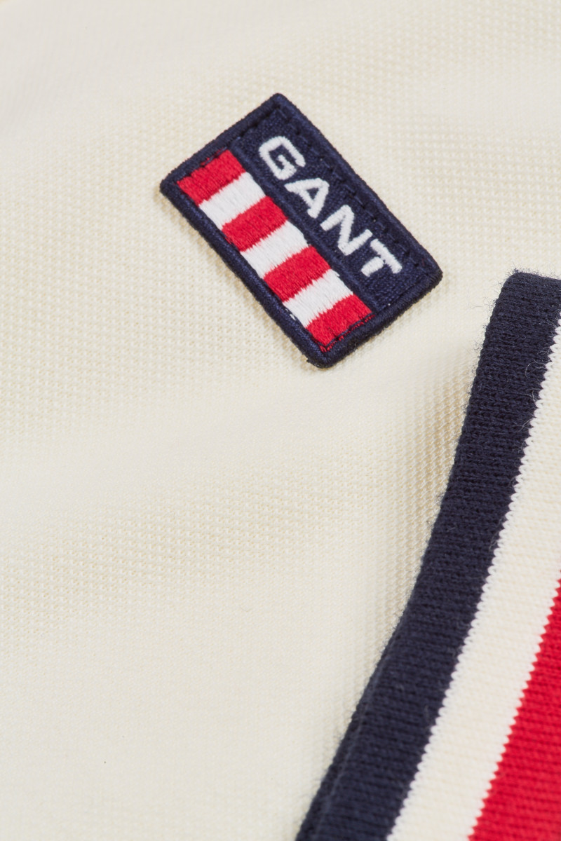 POLOKOŠILE GANT D1. RETRO SHIELD PIQUE SS RUGGER cream | GANT CZ