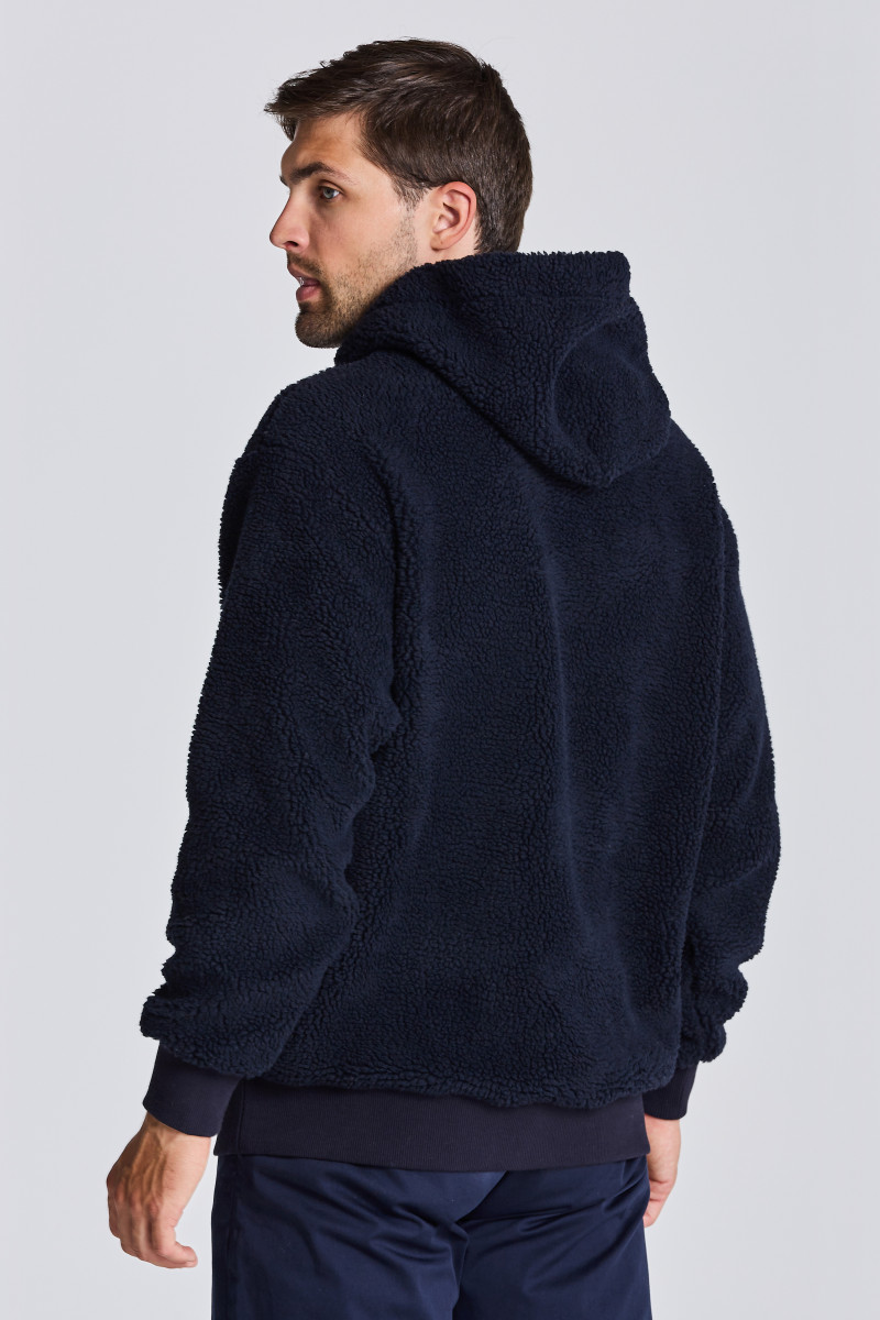 MIKINA GANT D2. RETRO FLAG FLEECE HOODIE evening blue | GANT SK