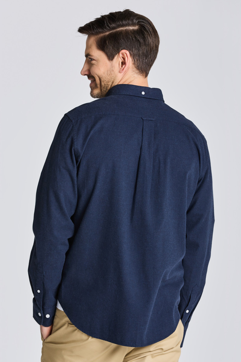KOŠILE GANT D2. REG UT FLANNEL MELANGE SHIRT evening blue | GANT CZ