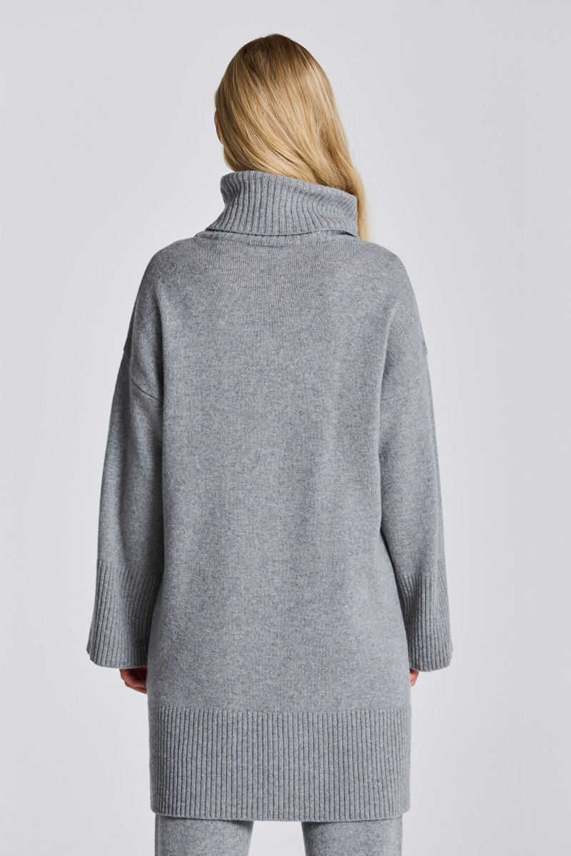 ŠATY GANT D1. LOUNGE ROLLNECK DRESS grey melange | GANT CZ