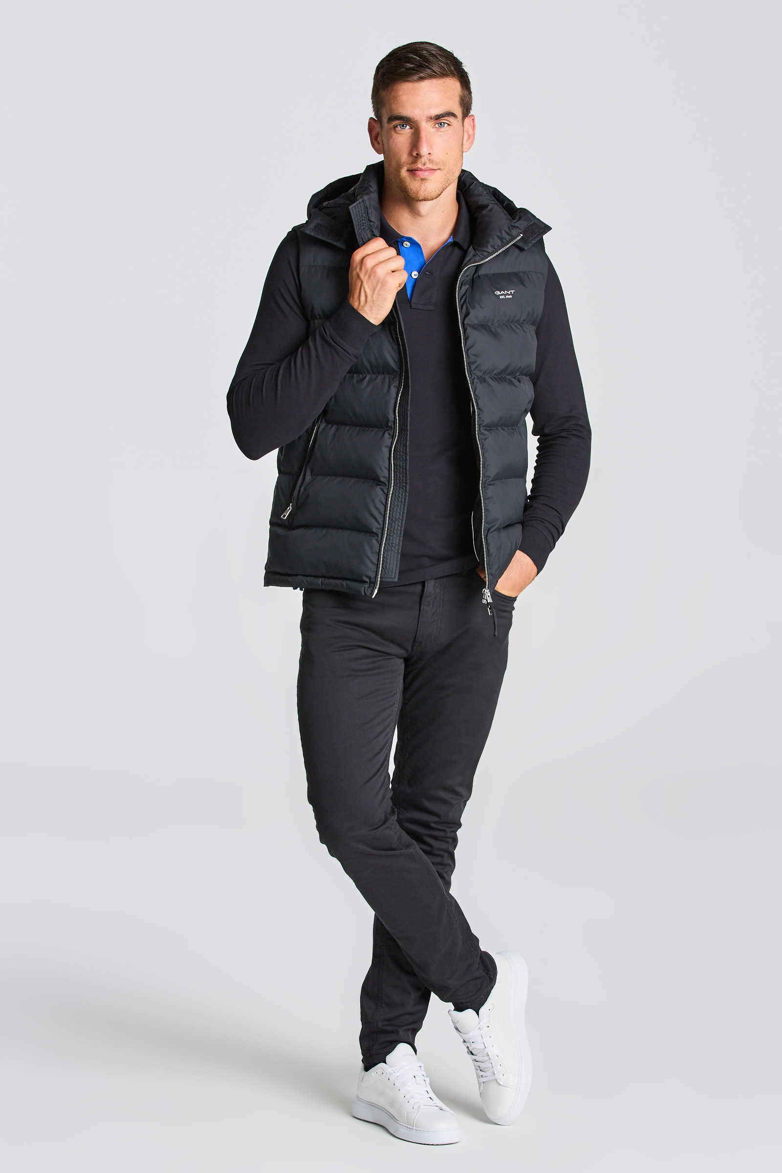VESTA GANT D1. ACTIVE CLOUD VEST BLACK | GANT CZ