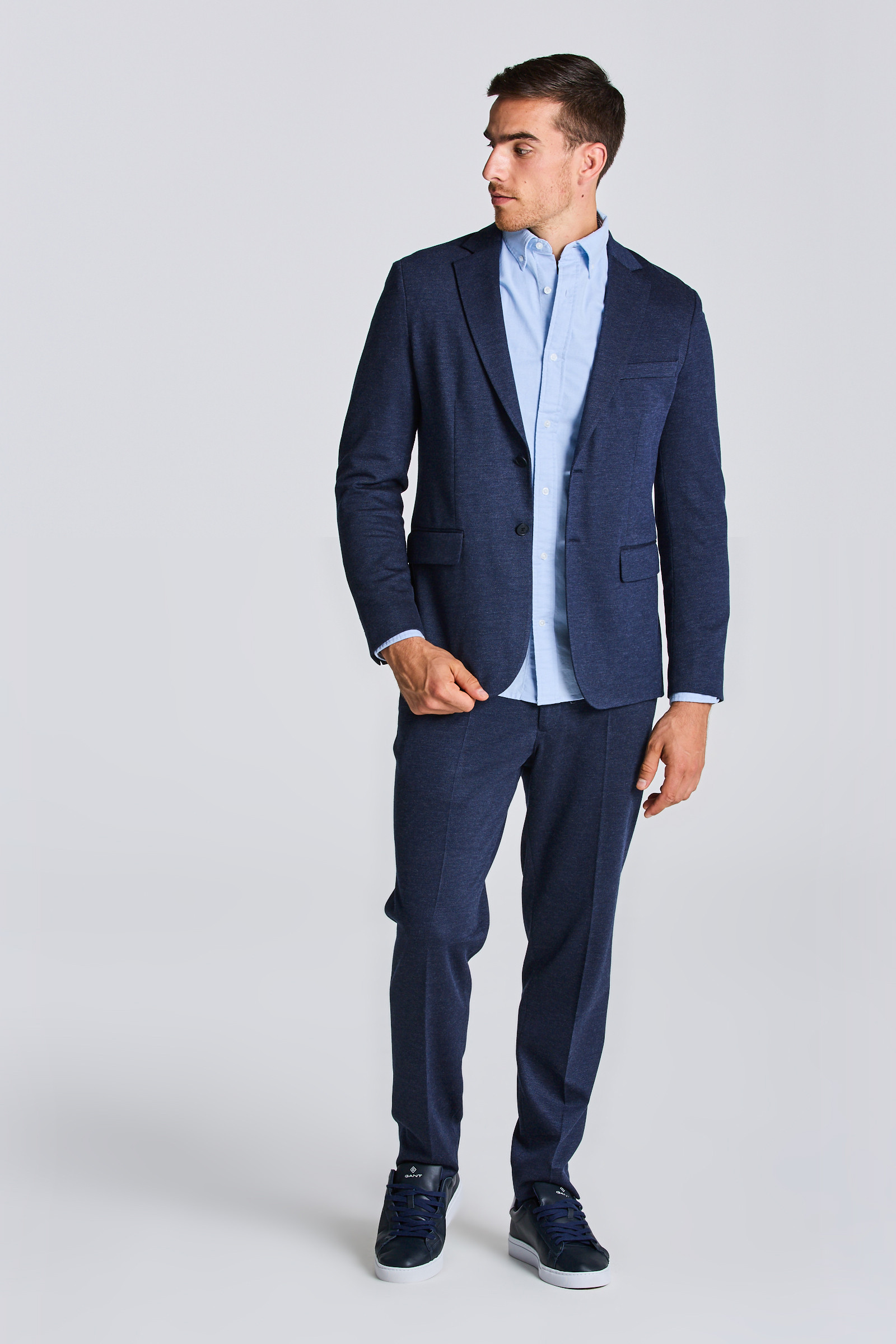 SAKO GANT D1. JERSEY SUIT BLAZER marine | GANT SK