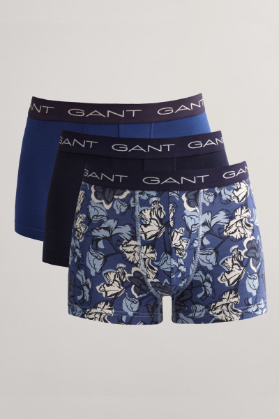 SPODNÁ BIELIZEŇ GANT FLORAL PRINT TRUNK 3-PACK DEEP BLUE | GANT SK