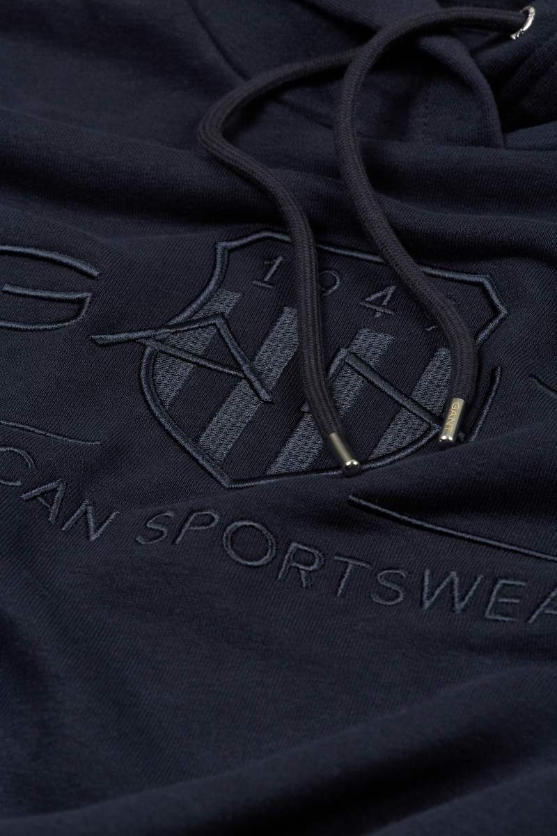 MIKINOVÉ ŠATY GANT TONAL ARCHIVE SHIELD DRESS evening blue | GANT SK