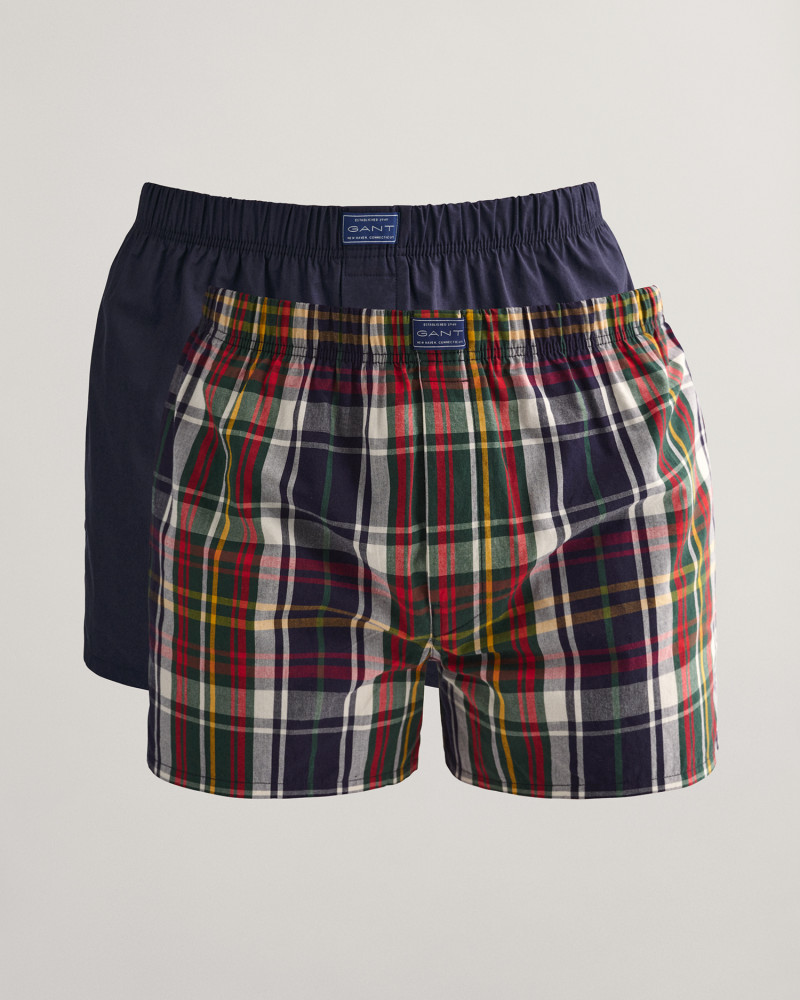 SPODNÁ BIELIZEŇ GANT BOXER SHORTS COVERED EL 2-P GB EVENING BLUE | GANT SK