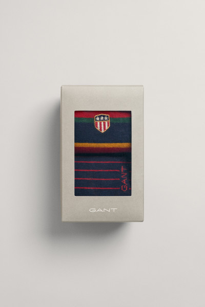 PONOŽKY GANT D1. SOCKS 3-PACK GIFT BOX RUBY RED | GANT SK