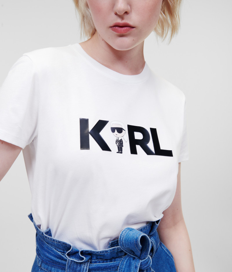 TRIČKO KARL LAGERFELD IKONIK 2.0 KARL LOGO T-SHIRT WHITE | VERMONT CZ