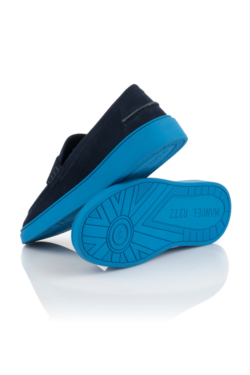 MOKASÍNY MANUEL RITZ SHOES LIGHT BLUE | VERMONT CZ
