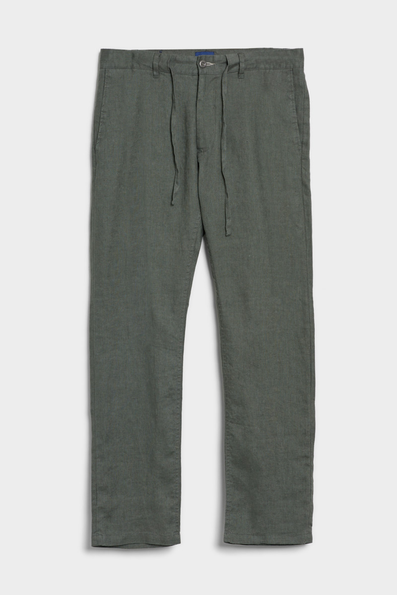 KALHOTY GANT RELAXED LINEN DS PANTS green ash | GANT CZ
