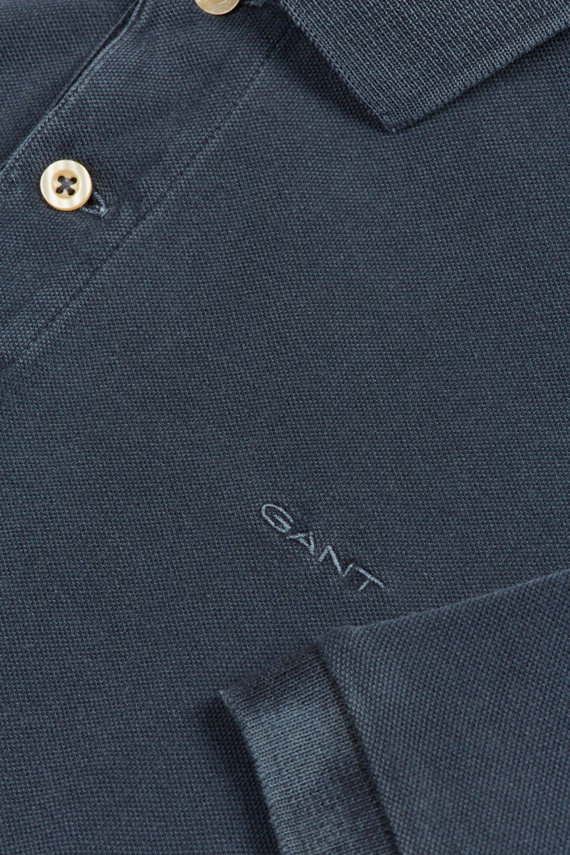 POLOKOŠILE GANT SUNFADED PIQUE SS RUGGER ebony black | GANT CZ