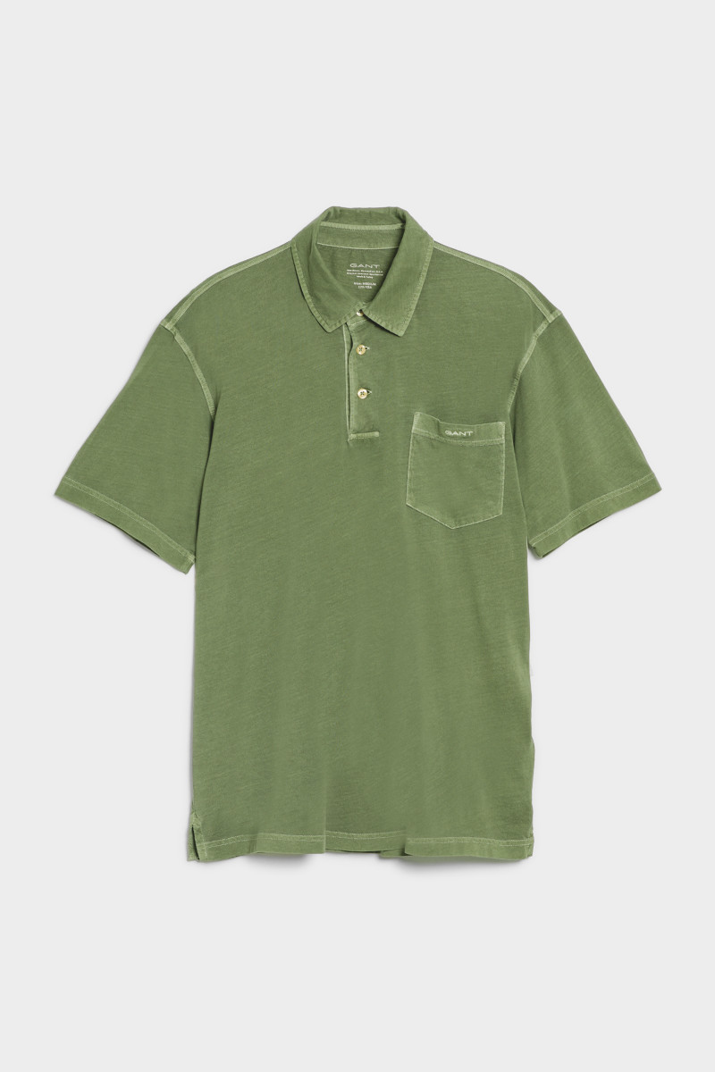 POLOKOŠILE GANT SOLID SUNFADED JERSEY SS RUGGER kalamata green | GANT CZ