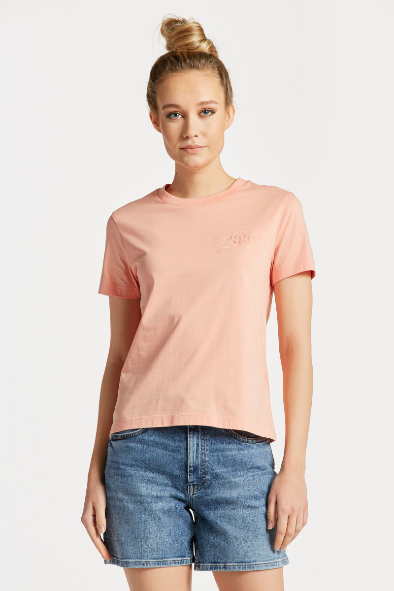 TRIČKO GANT REG TONAL SHIELD SS T-SHIRT GUAVA ORANGE | GANT CZ