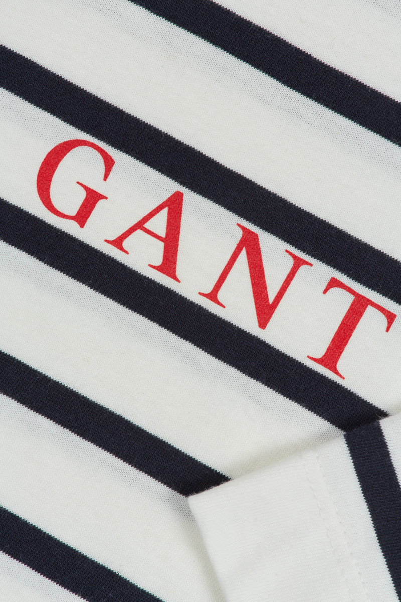 TRIČKO GANT LOGO STRIPED SS T-SHIRT evening blue | GANT CZ