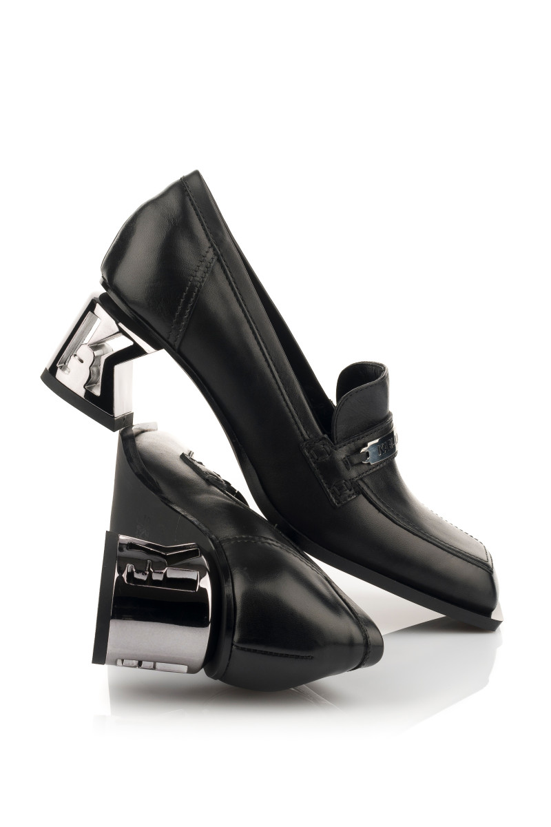 POLTOPÁNKY KARL LAGERFELD APRON FRONT LOAFER BLACK LTHR | VERMONT SK