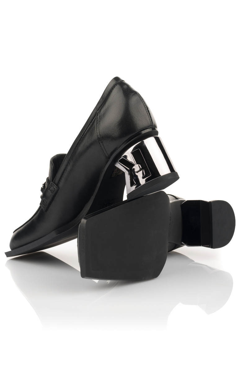 POLTOPÁNKY KARL LAGERFELD APRON FRONT LOAFER BLACK LTHR | VERMONT SK