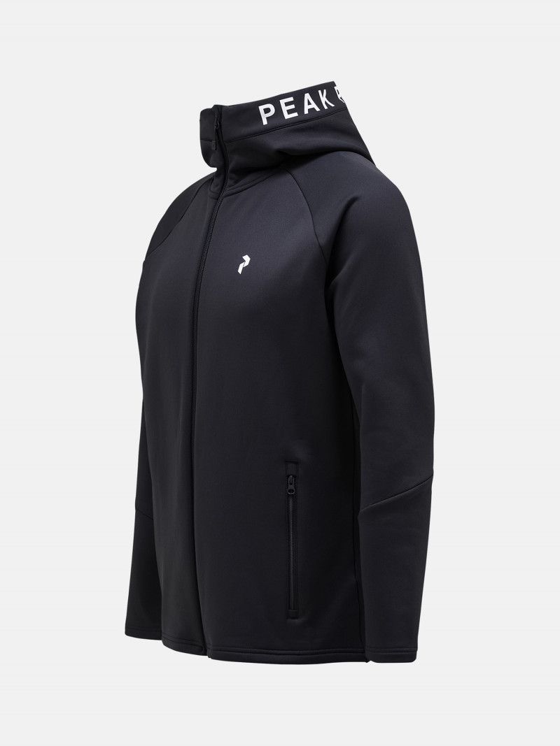 MIKINA PEAK PERFORMANCE M RIDER ZIP HOOD BLACK/BLACK | VERMONT SK