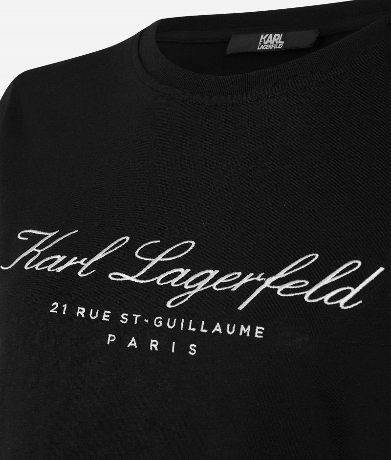 TRIČKO KARL LAGERFELD HOTEL KARL T-SHIRT BLACK | VERMONT CZ