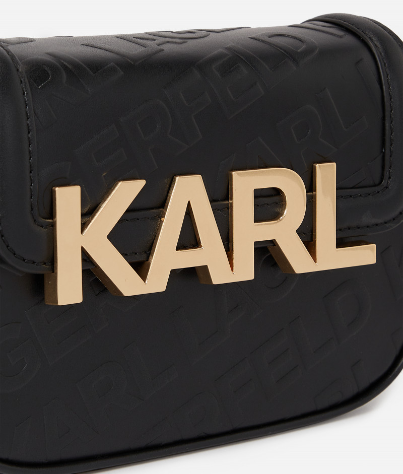 CROSSBODY KARL LAGERFELD K/LETTERS EMBOSSED CROSSBODY BLACK | VERMONT SK