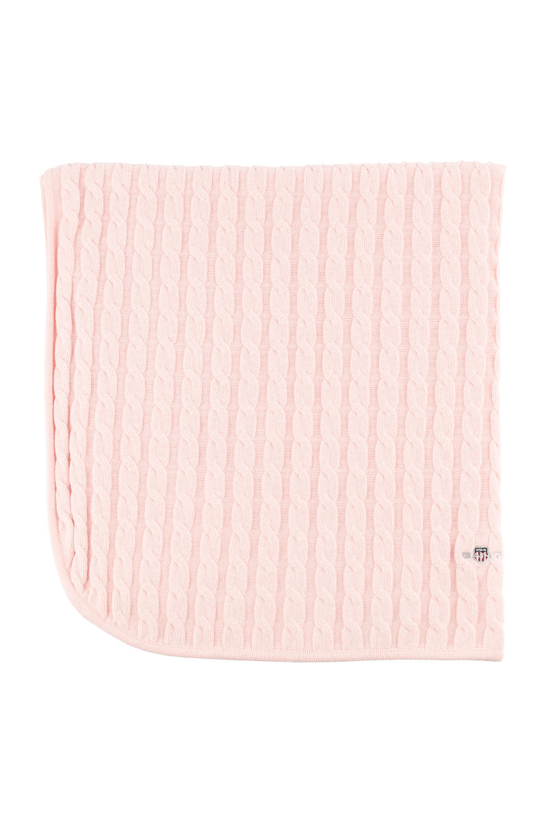 DEKA GANT COTTON CABLE SHIELD BLANKET CRYSTAL PINK | GANT CZ