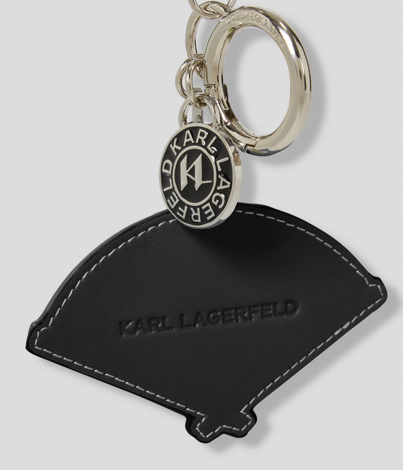 KLÍČENKA KARL LAGERFELD K/ARCHIVE FAN KEYCHAIN BLACK | VERMONT CZ