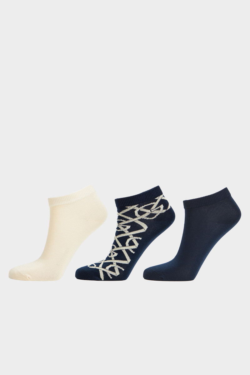 PONOŽKY GANT G PATTERN ANKLE SOCKS 3-PACK EVENING BLUE | GANT CZ