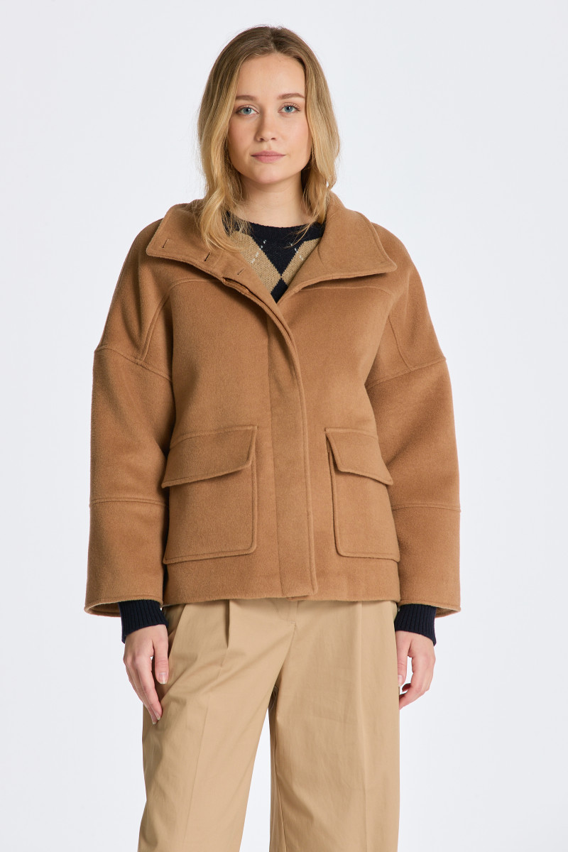 DZSEKI GANT CROPPED WOOL JACKET warm khaki | GANT HU