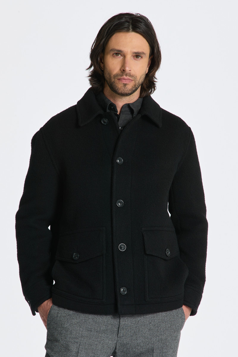 DZSEKI GANT SHORT WOOL JACKET BLACK | GANT HU