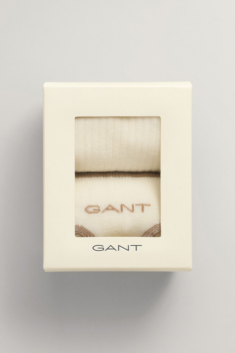 PONOŽKY GANT SOCKS 2-PACK GIFT BOX DARK KHAKI | GANT CZ