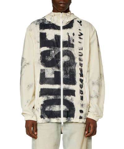 DZSEKI DIESEL J-WARRETT-LOGO-LOGO JACKET VAPOUROUS GRAY | VERMONT HU