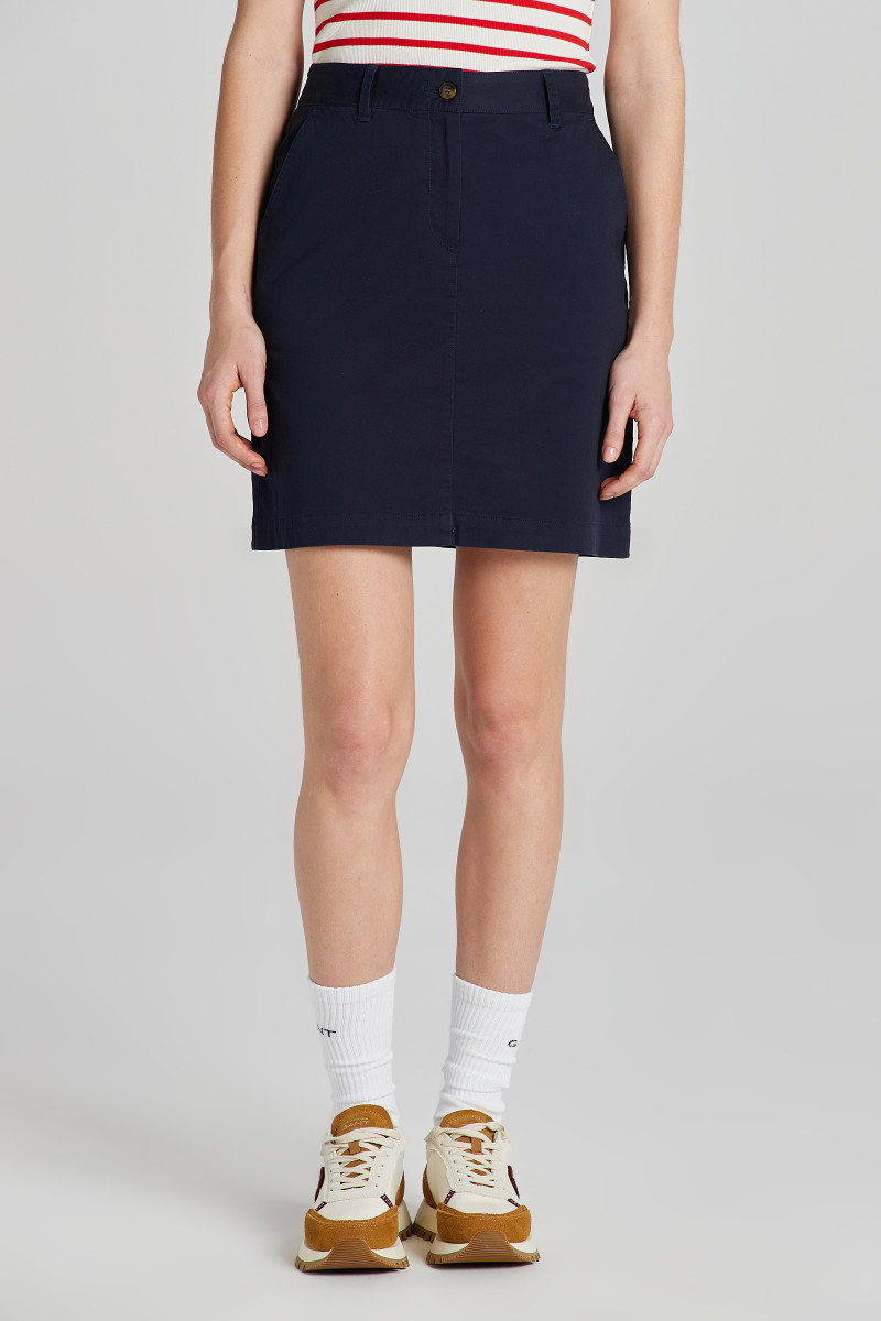 SUKNĚ GANT CHINO SKIRT EVENING BLUE | GANT CZ