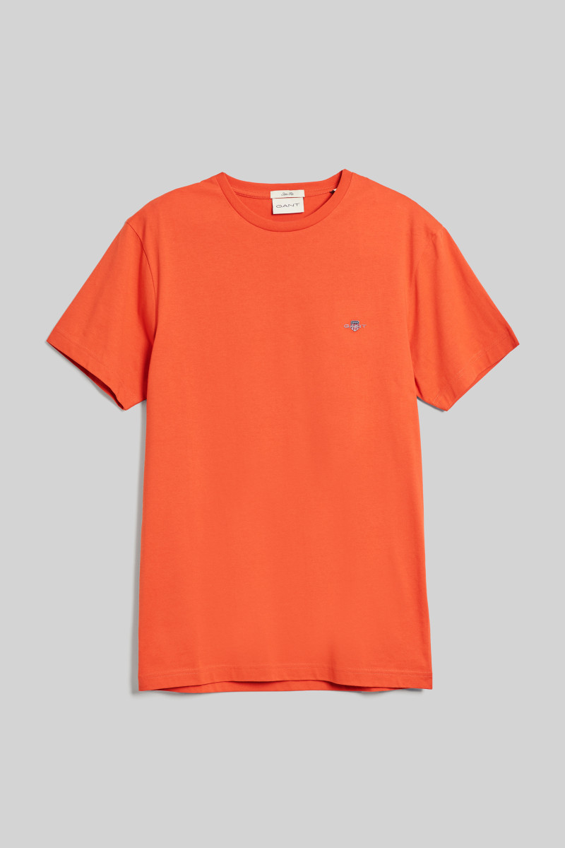 TRIČKO GANT SLIM SHIELD SS T-SHIRT BURNT ORANGE | GANT CZ