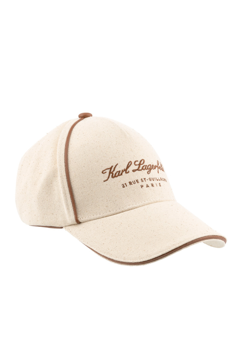 KŠILTOVKA KARL LAGERFELD HOTEL KARL CANVAS CAP NATURAL | VERMONT CZ