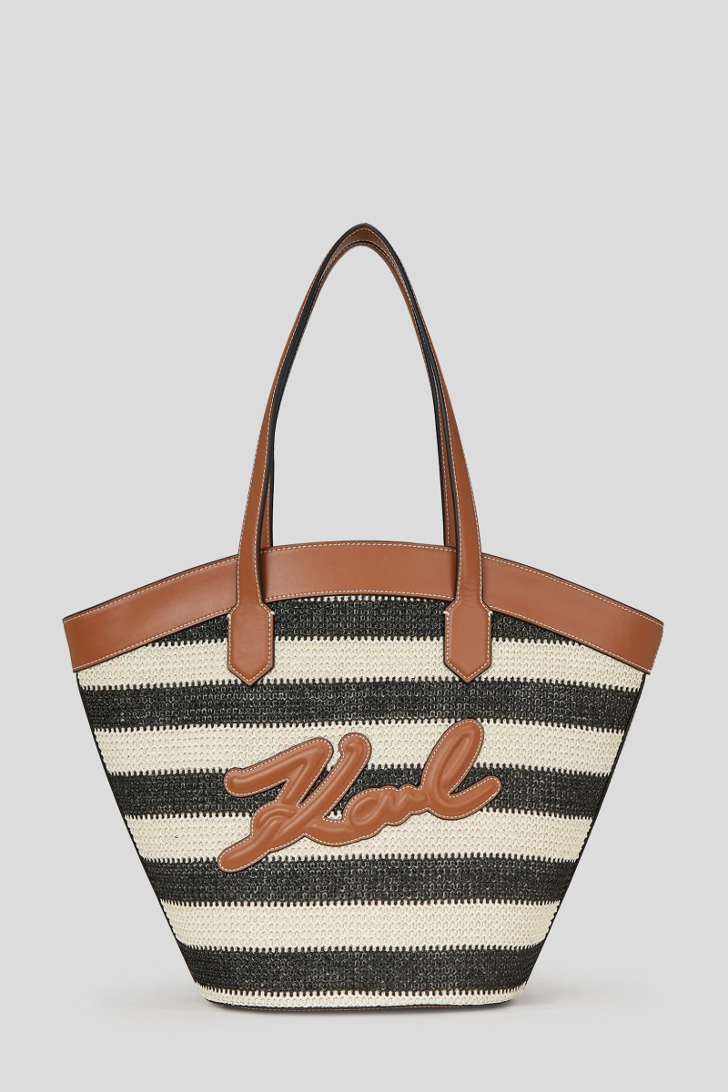 KABELKA KARL LAGERFELD K/SIGNATURE TULIP MD TOTE RAFF NATURAL/SUDAN ...