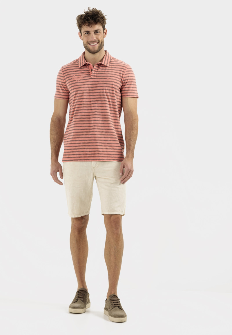 POLOKOŠILE CAMEL ACTIVE POLO STRIPE CORAL RED | VERMONT CZ