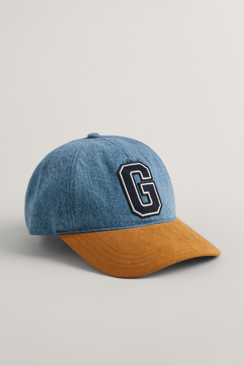KŠILTOVKA GANT G BADGE DENIM CAP SEMI LIGHT BLUE WORN IN | GANT CZ