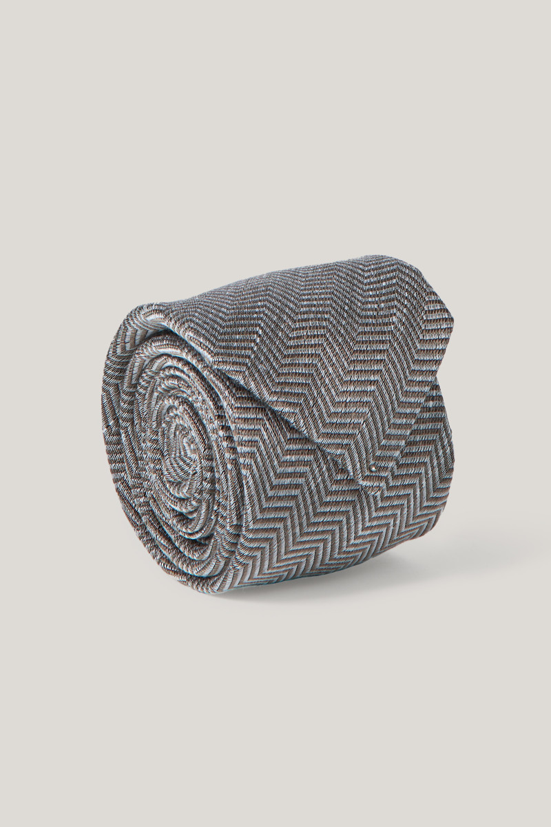 KRAVATA GANT SILK LINEN HERRINGBONE TIE DRY SAND | GANT SK