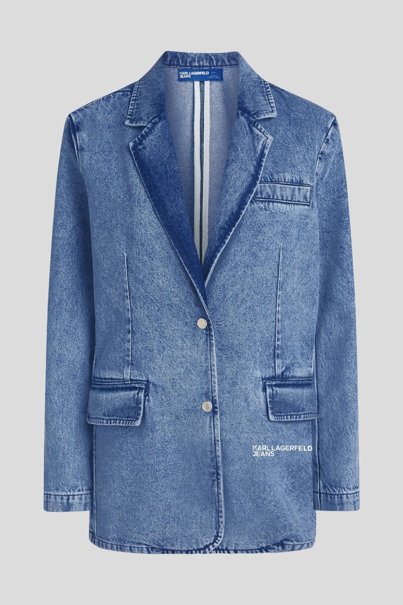 SAKO KARL LAGERFELD JEANS KLJ DENIM BLAZER MID BLUE STONE | VERMONT SK