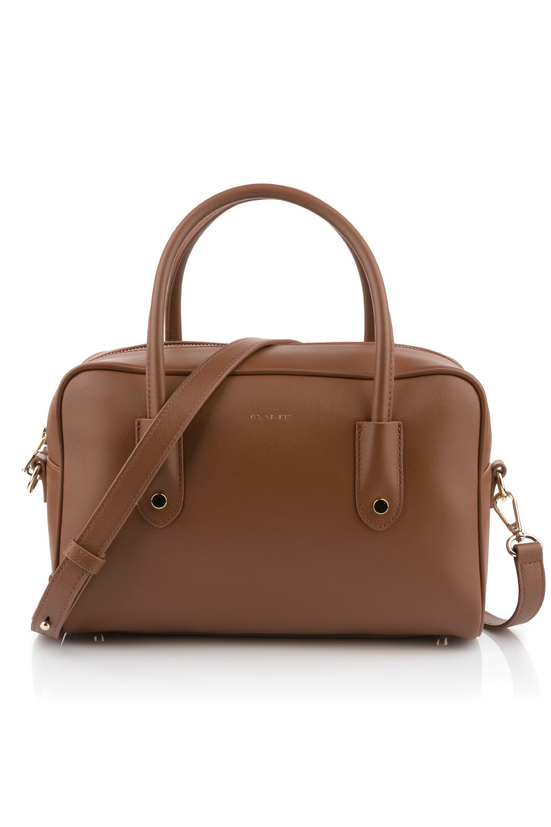 KABELKA GANT ICONIC MEDIUM LEATHER BAG COGNAC BROWN | GANT CZ