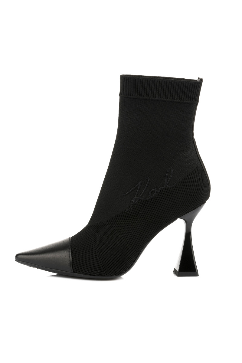 ČLENKOVÁ OBUV KARL LAGERFELD DEBUT II EMBRO KNIT ANKLE BT BLACK KNIT ...