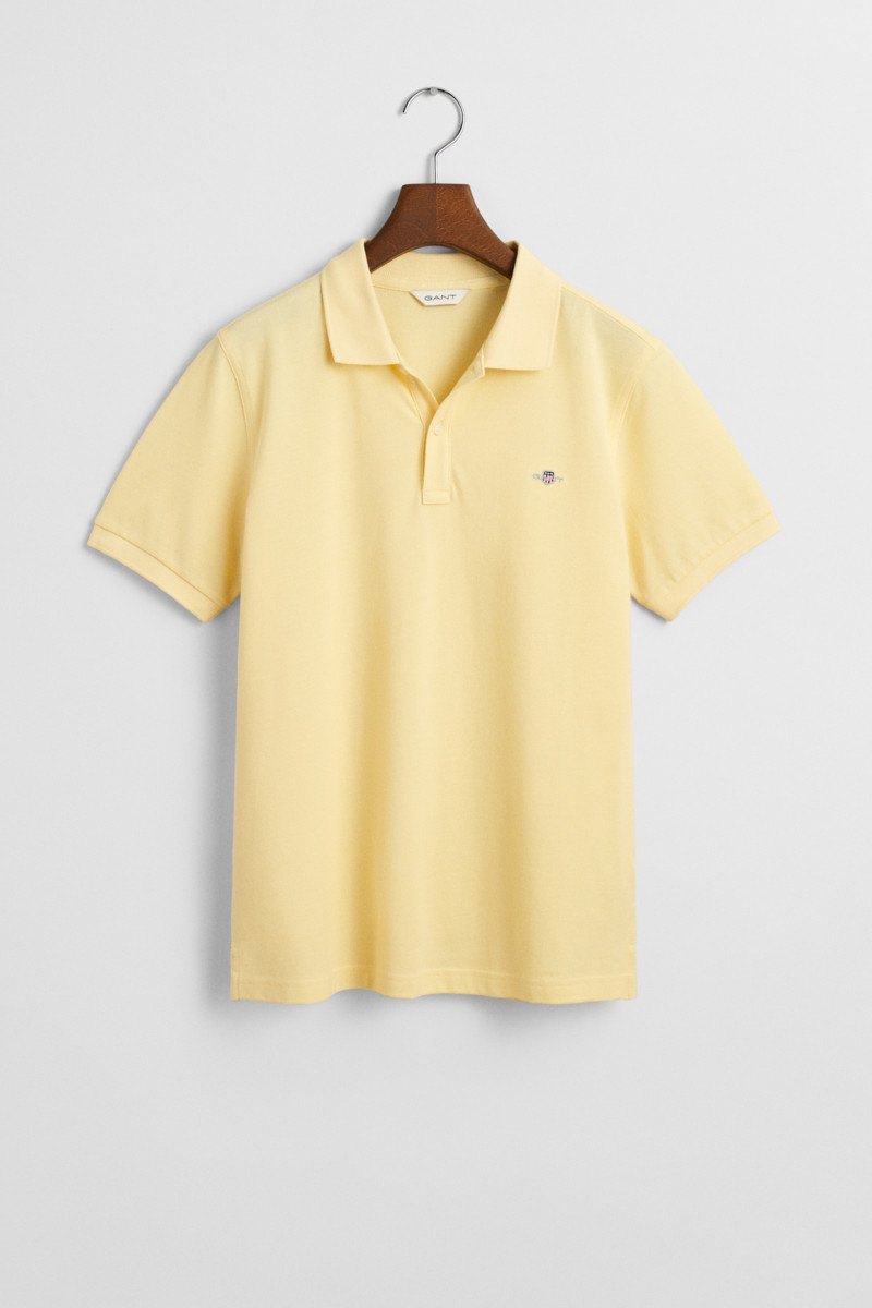 POLOKOŠILE GANT SHIELD SS PIQUE DUSTY LIGHT YELLOW | GANT CZ